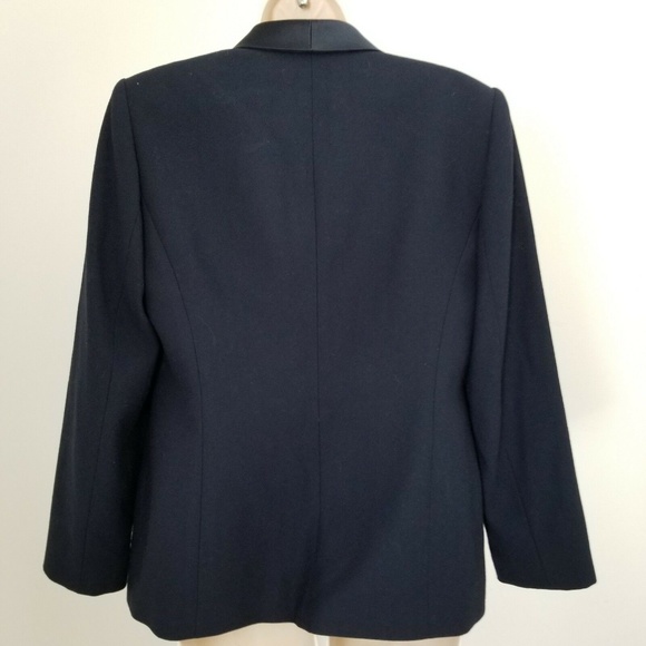 Kasper A.S.L. | Jackets & Coats | Kasper Asl Petite Navy Blue Lined ...